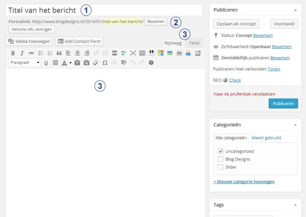 Hoe plaats je een WordPress bericht?