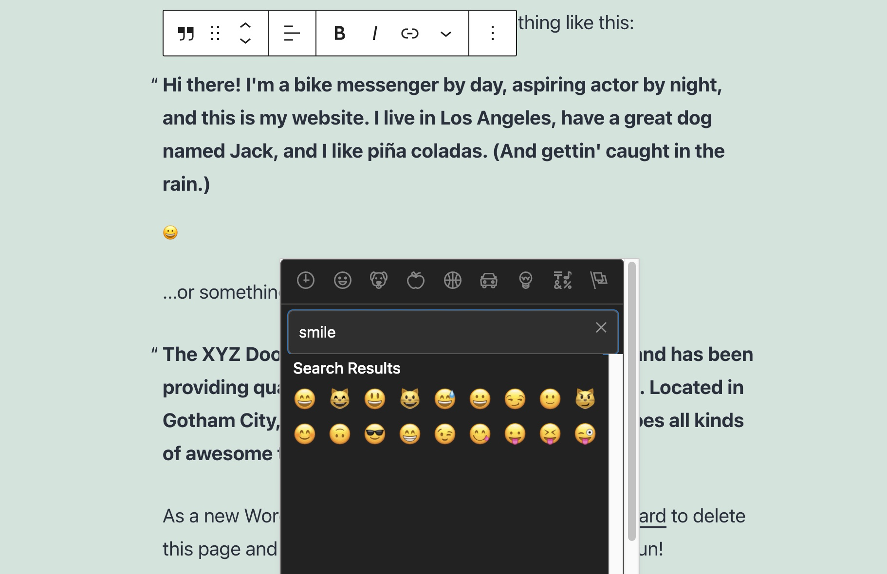 Emoji Toolbar plugin voor WordPress