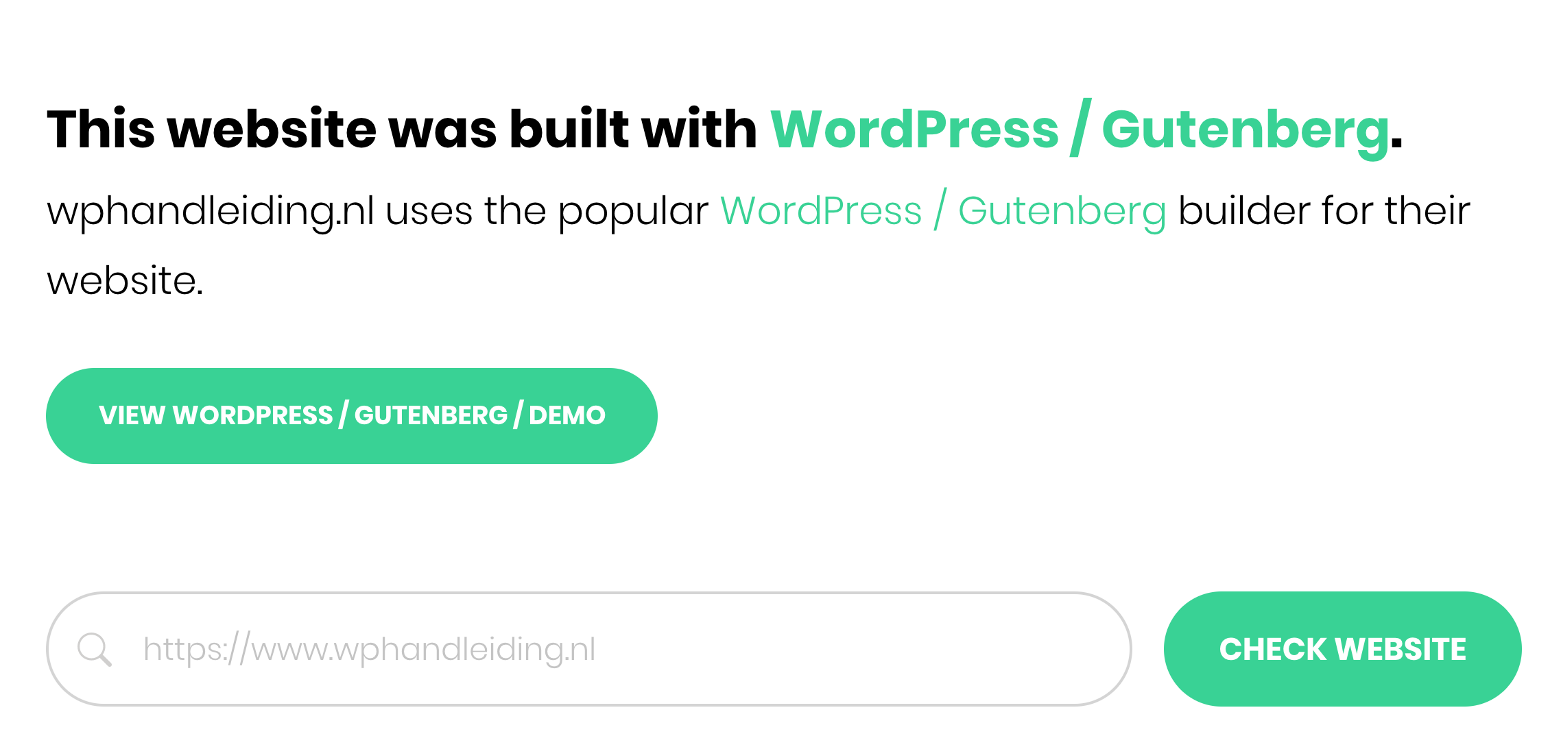 My Codeless Website detecteert site builders